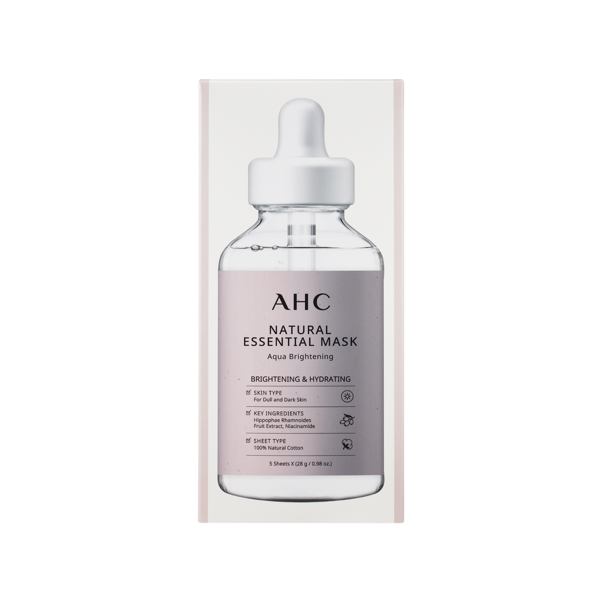 AHC Natural Essential Mask Aqua Brightening 28g*5ea – The Good Cart SG