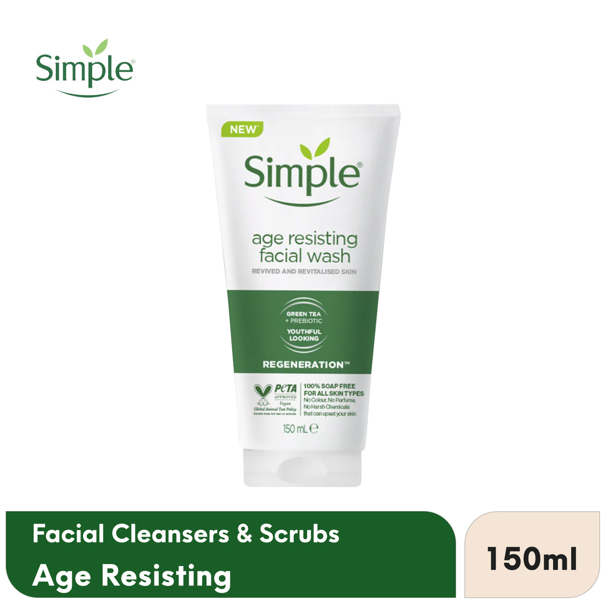 Simple Regeneration Age Resisting Facial Wash 150ml – The Good Cart SG