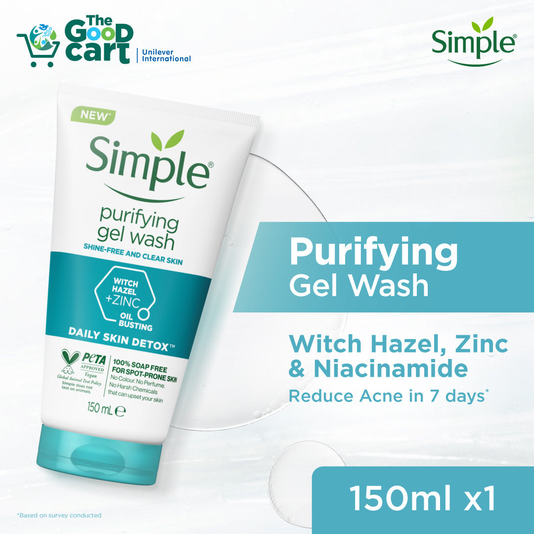 Simple Daily Skin Detox Purifying Gel Facial Wash 150ml – The Good Cart SG