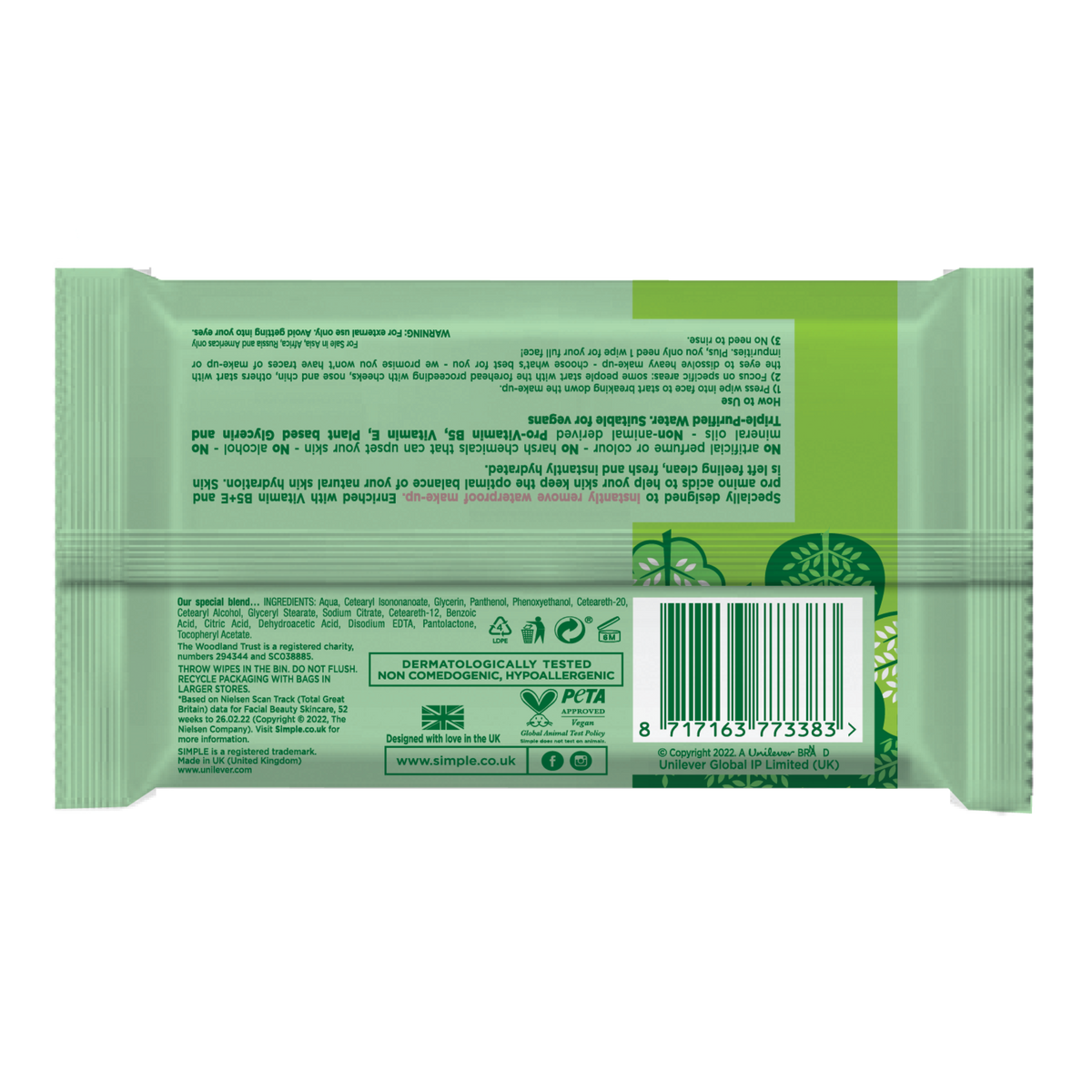 Simple Kind To Skin Biodegradable Cleaning Wipes 20Pcs – The Good Cart SG