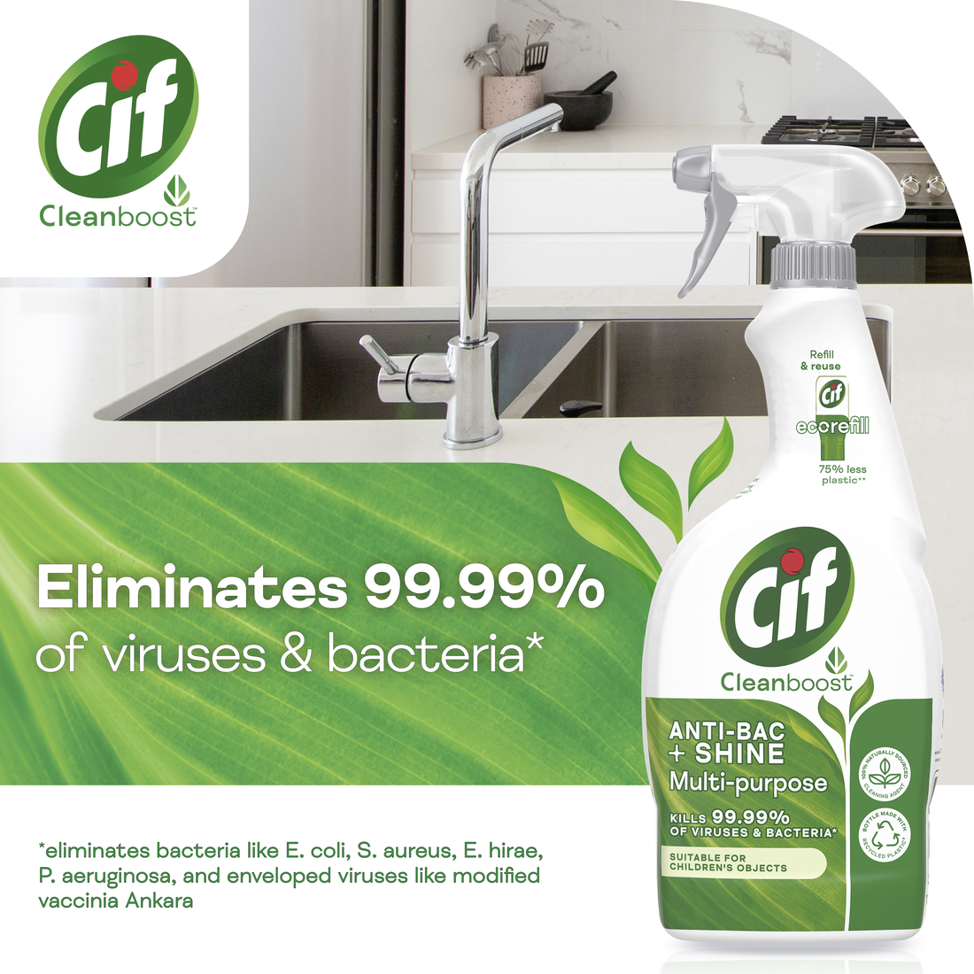 Cif Anti-Bac & Shine Spray - Multi-Purpose 700ml – The Good Cart SG