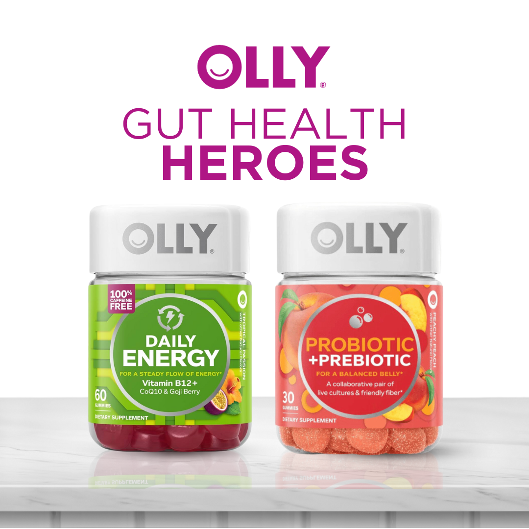[Bundle of 2] Gut Health Heroes - OLLY Daily Energy Gummy and Prebioti ...