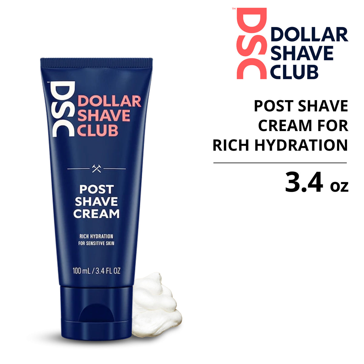 Dollar Shave Club Post Shave Cream for Rich Hydration 3.4 oz – The Good ...