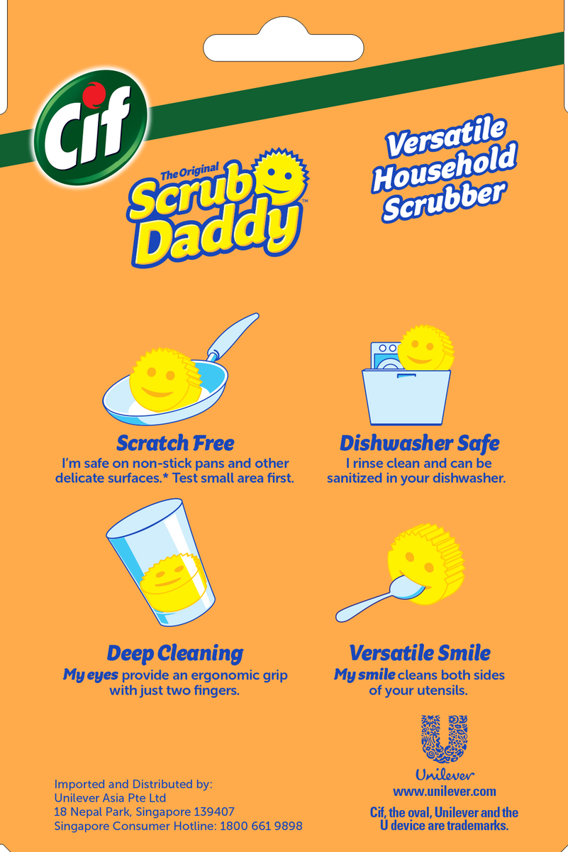 Cif Scrub Daddy Kitchen Sponge, Original Yellow Sponge – The Good Cart SG