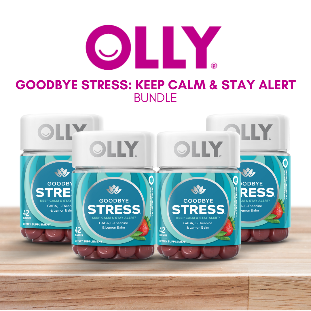 OLLY Goodbye Stress Chewable Gummy Supplement 42 Gummies [Bundle of 4 ...